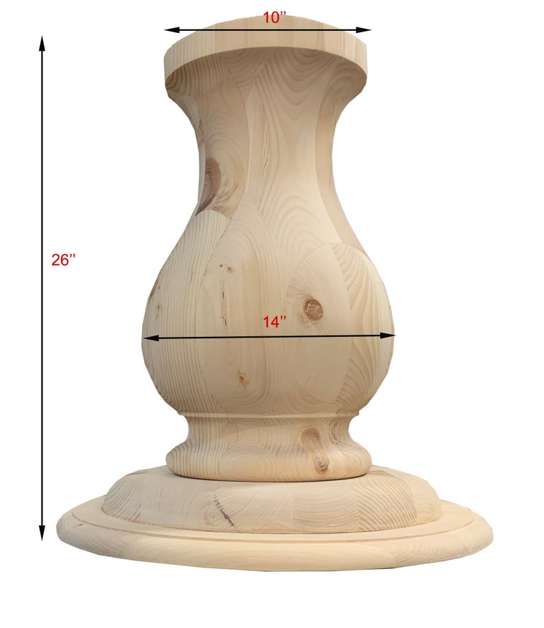 Wood pedestal legs store